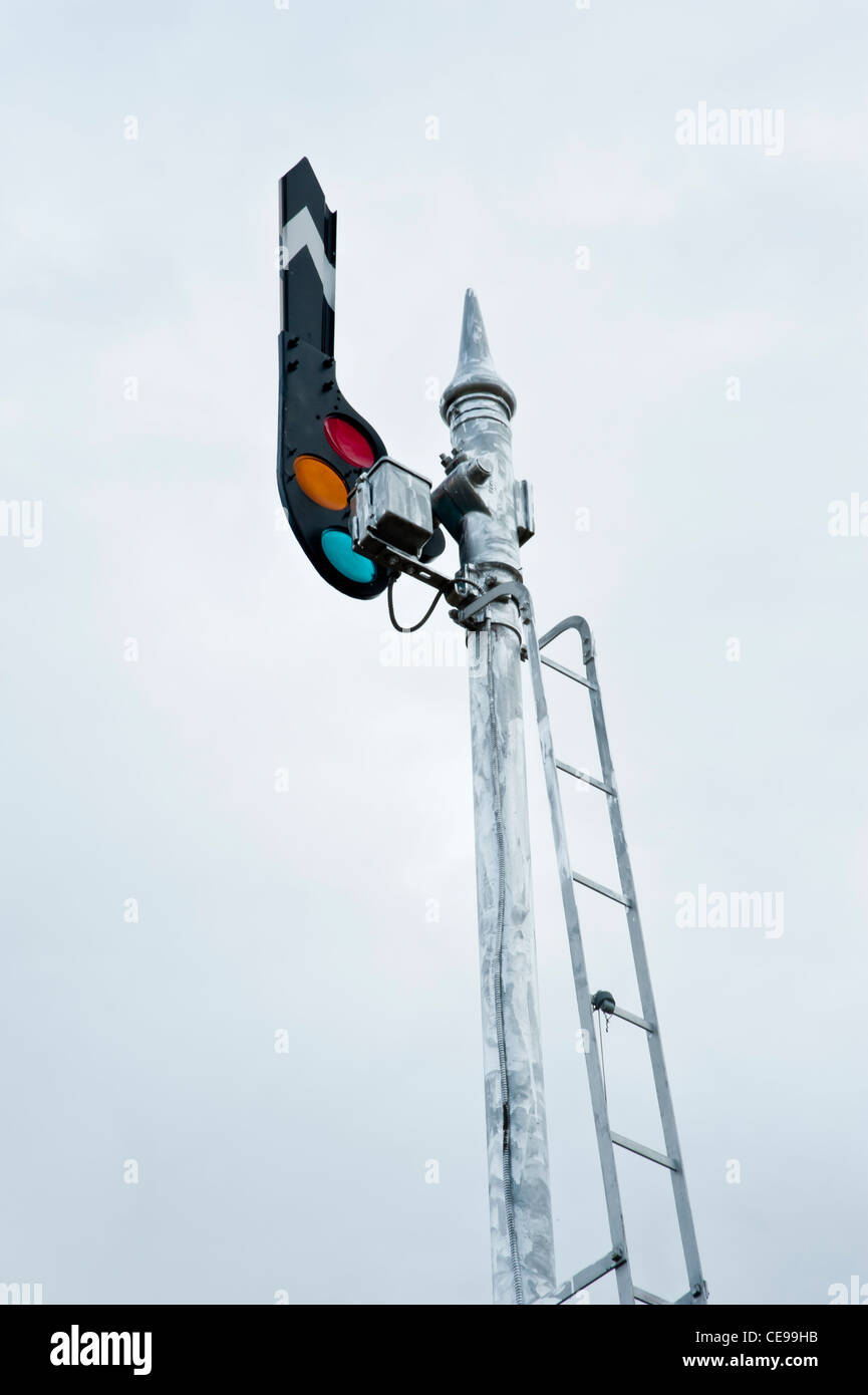 Antique railroad signal with a semaphore arm Stock Photo - Alamy