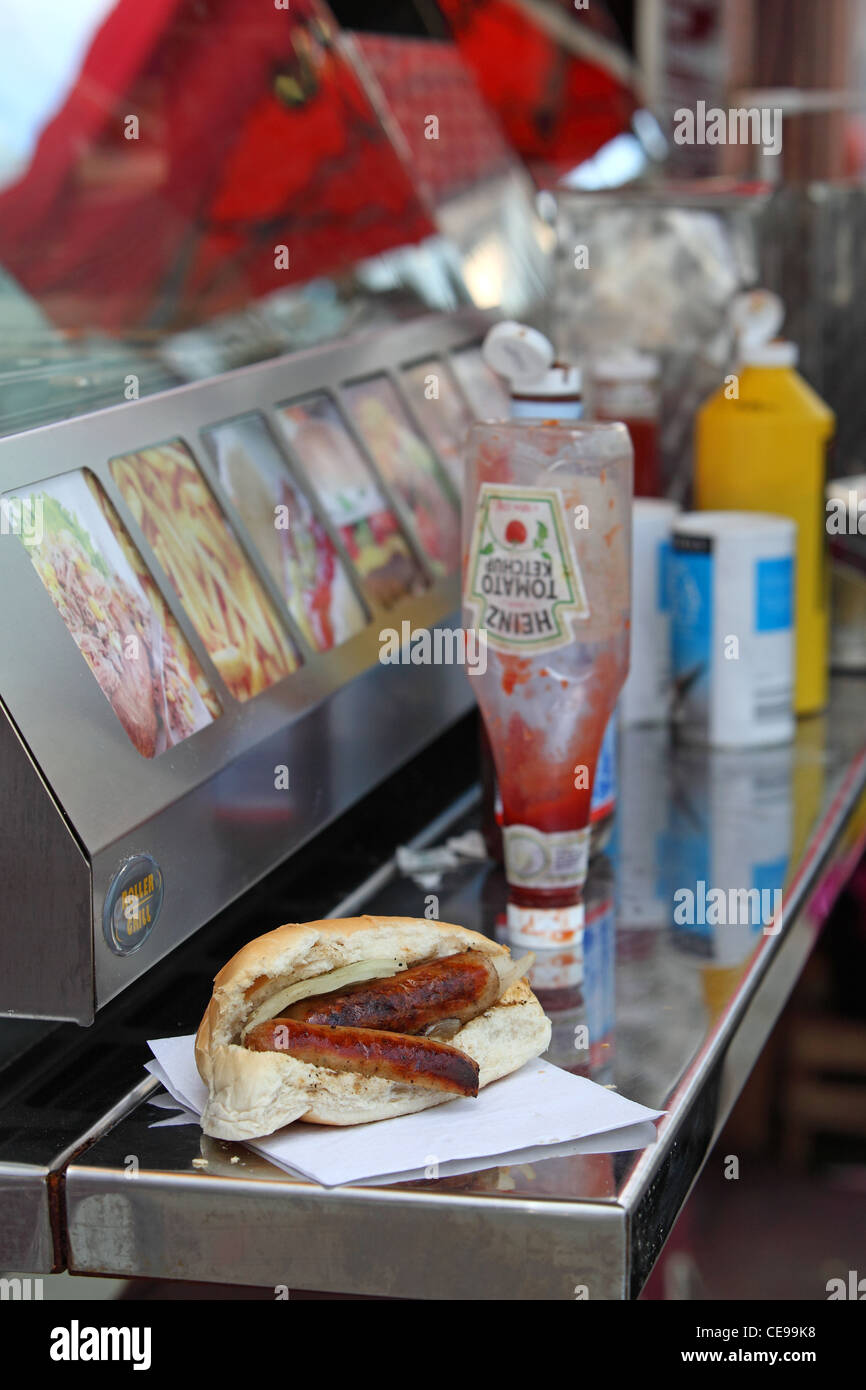 Eating sausage bap hi-res stock photography and images - Alamy