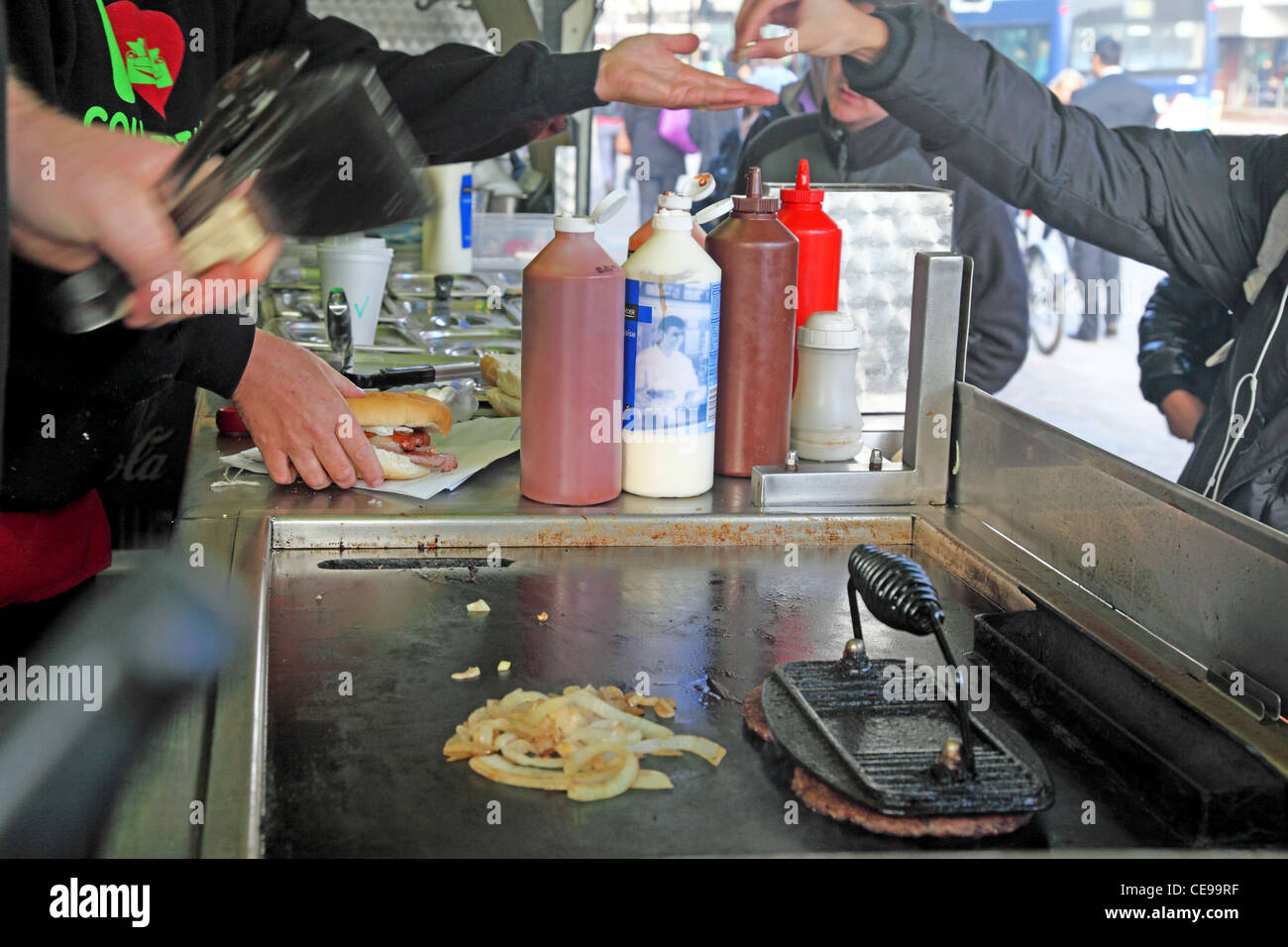 Eating bacon bap hi-res stock photography and images - Alamy