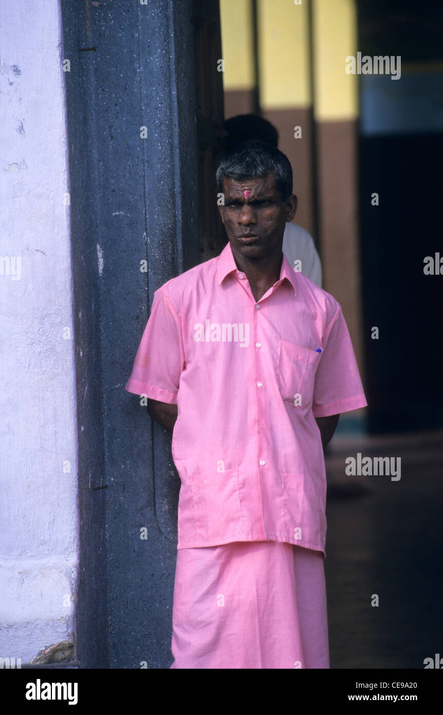Tamil man at Tamil temple entrance, Kekirawa, Sri Lanka Stock Photo - Alamy