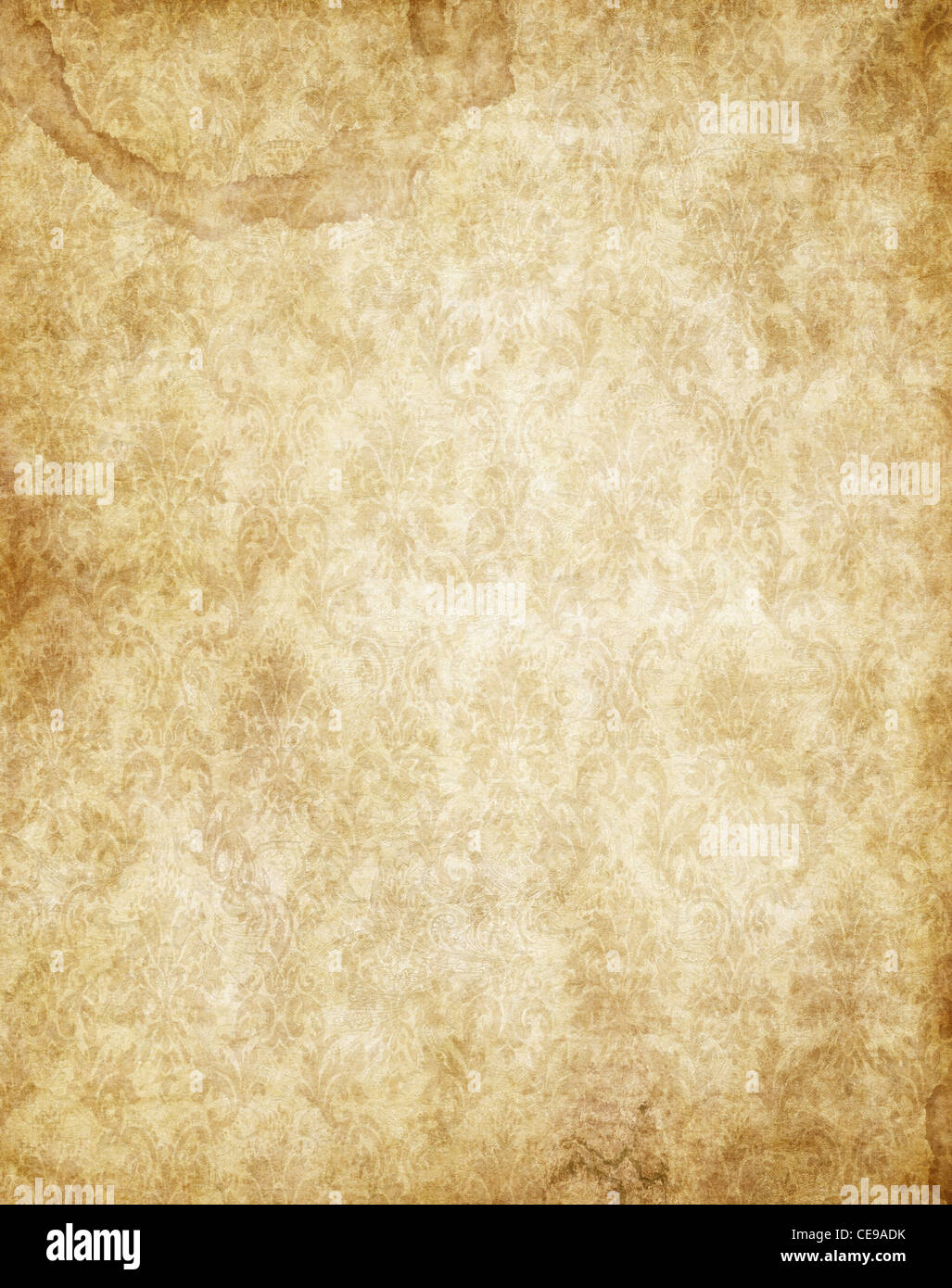 grungy old yellow brown vintage parchment paper texture Stock Photo - Alamy