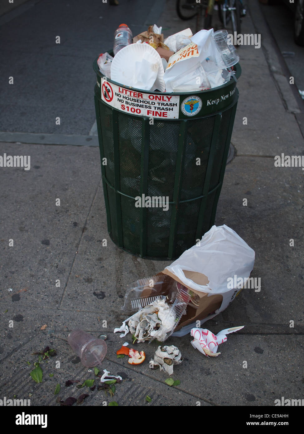 Trash on street, Brooklyn, New York Stock Photo - Alamy