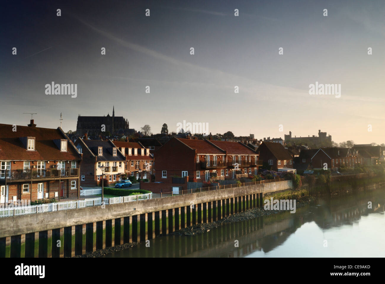 View across the River arun across to Arundel, west sussex,england,uk ...