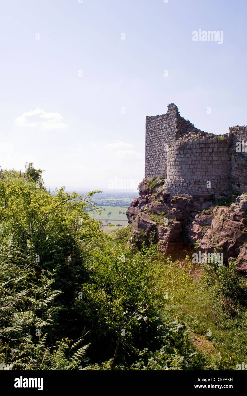 The Stonewall of Beeston Castle Cheshire UK Stock Photo - Alamy