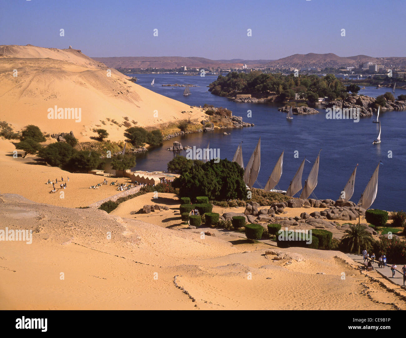Felucca on River Nile, Aswan, Aswan Governorate, Egypt Stock Photo - Alamy