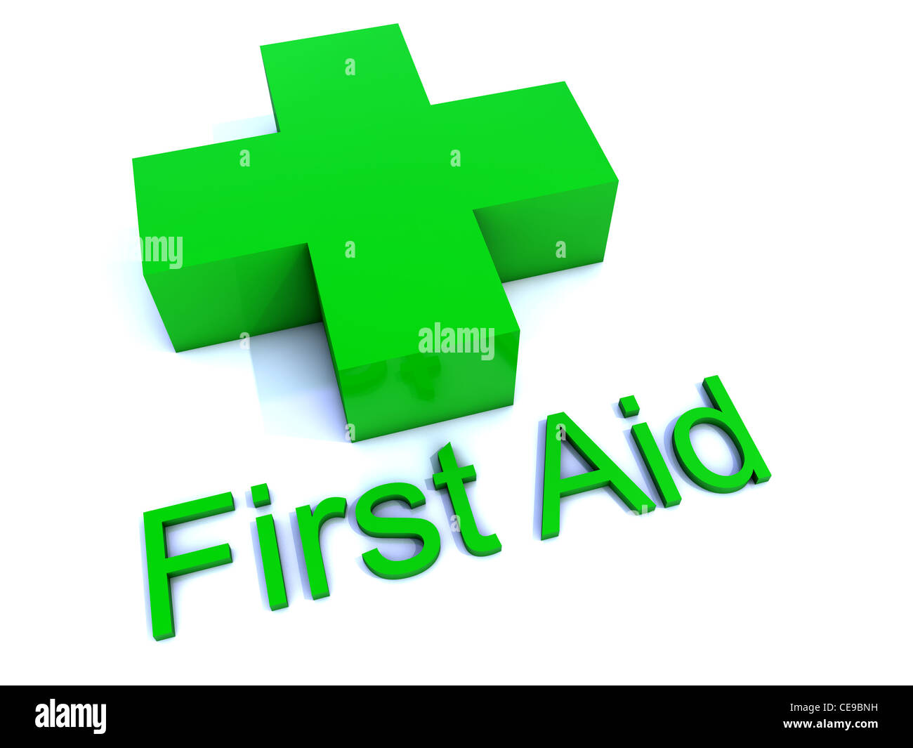 Green First Aid Cross Stock Photo - Alamy