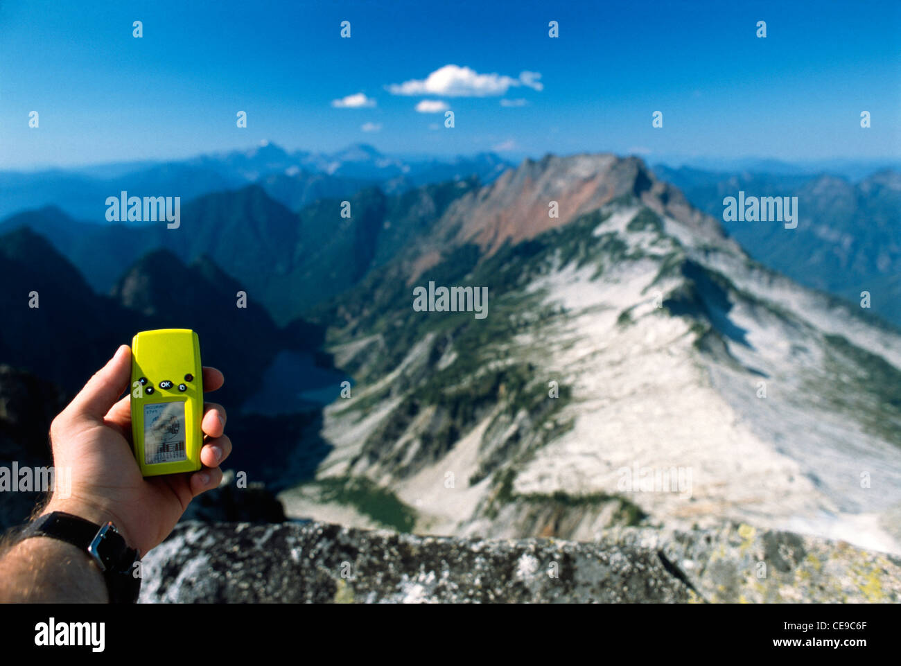 Checking location with a GPS Stock Photo - Alamy