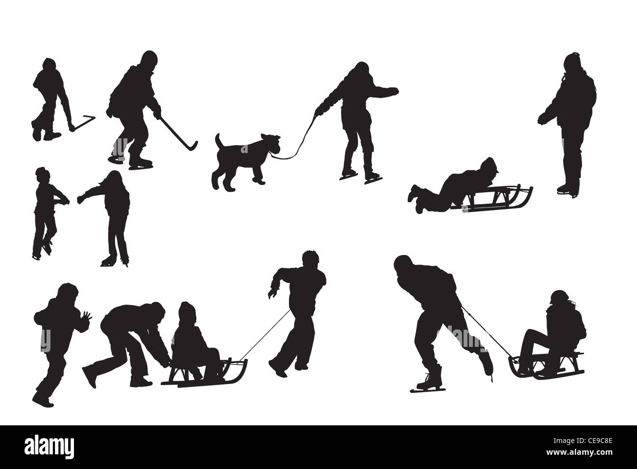 Frozen pond winter snow Cut Out Stock Images & Pictures - Alamy