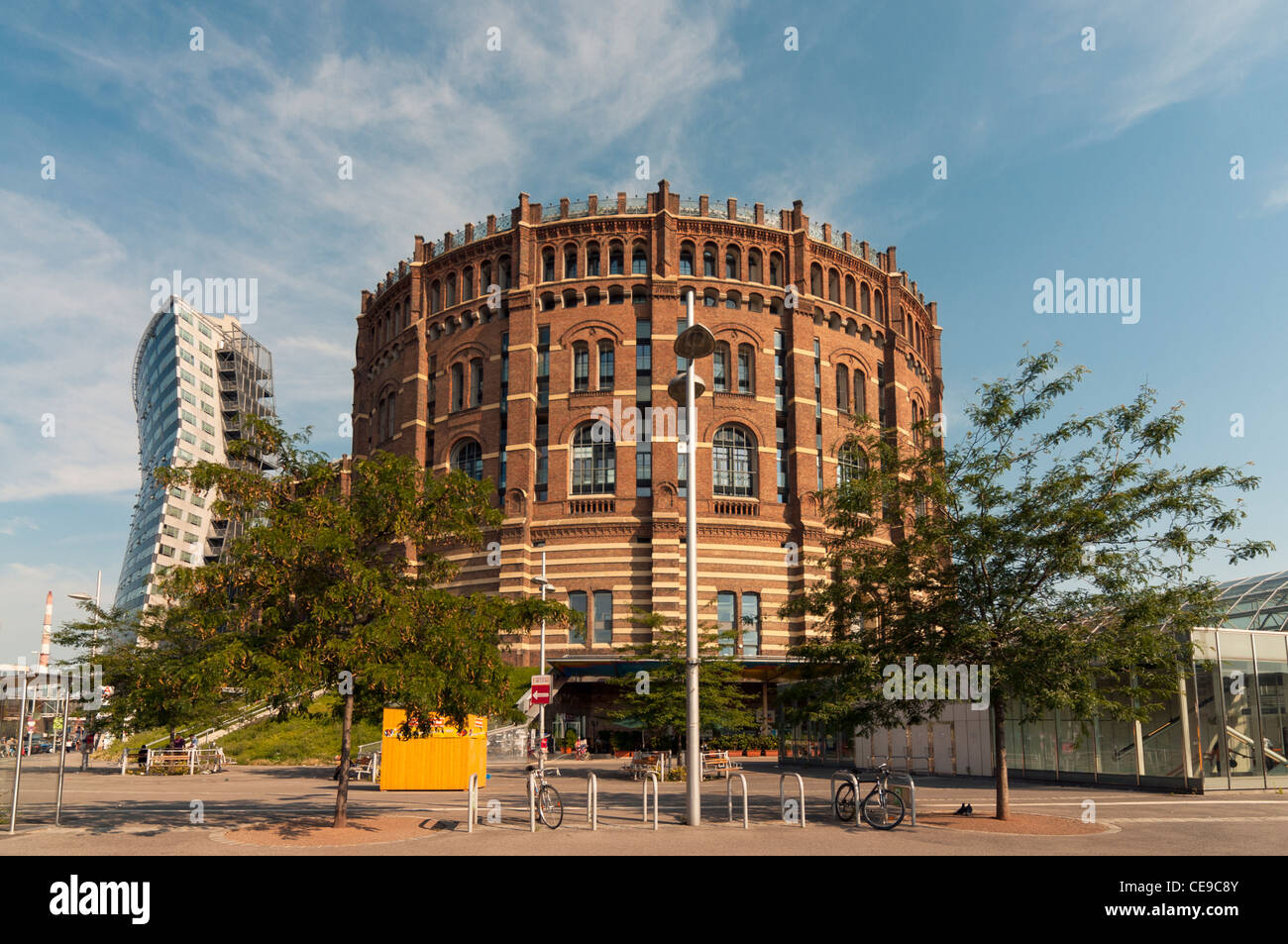Gasometer Building with Annex, Simmering, Vienna (Wien), Austria Stock ...