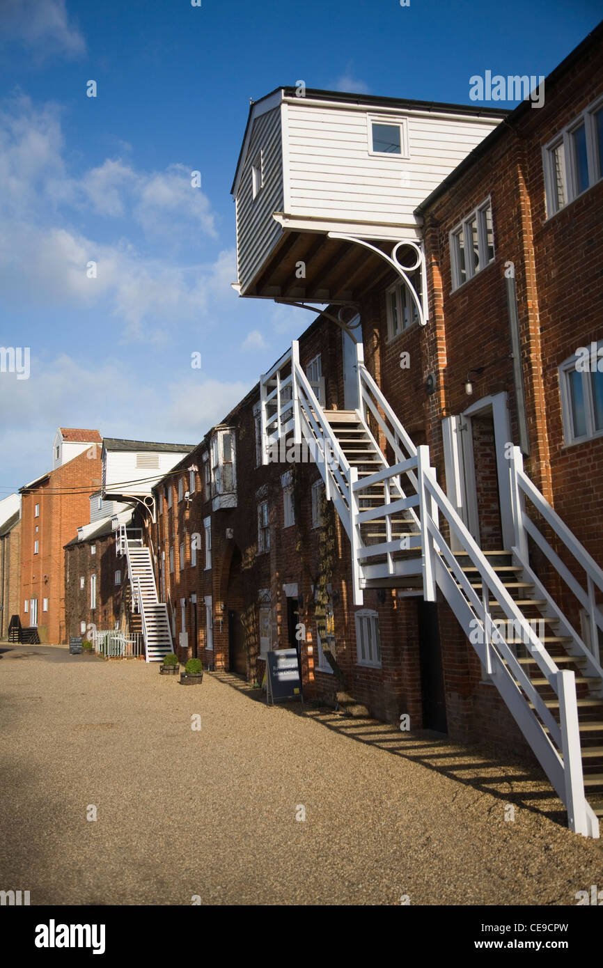 Former industrial maltings converted to residential and shops hi-res ...