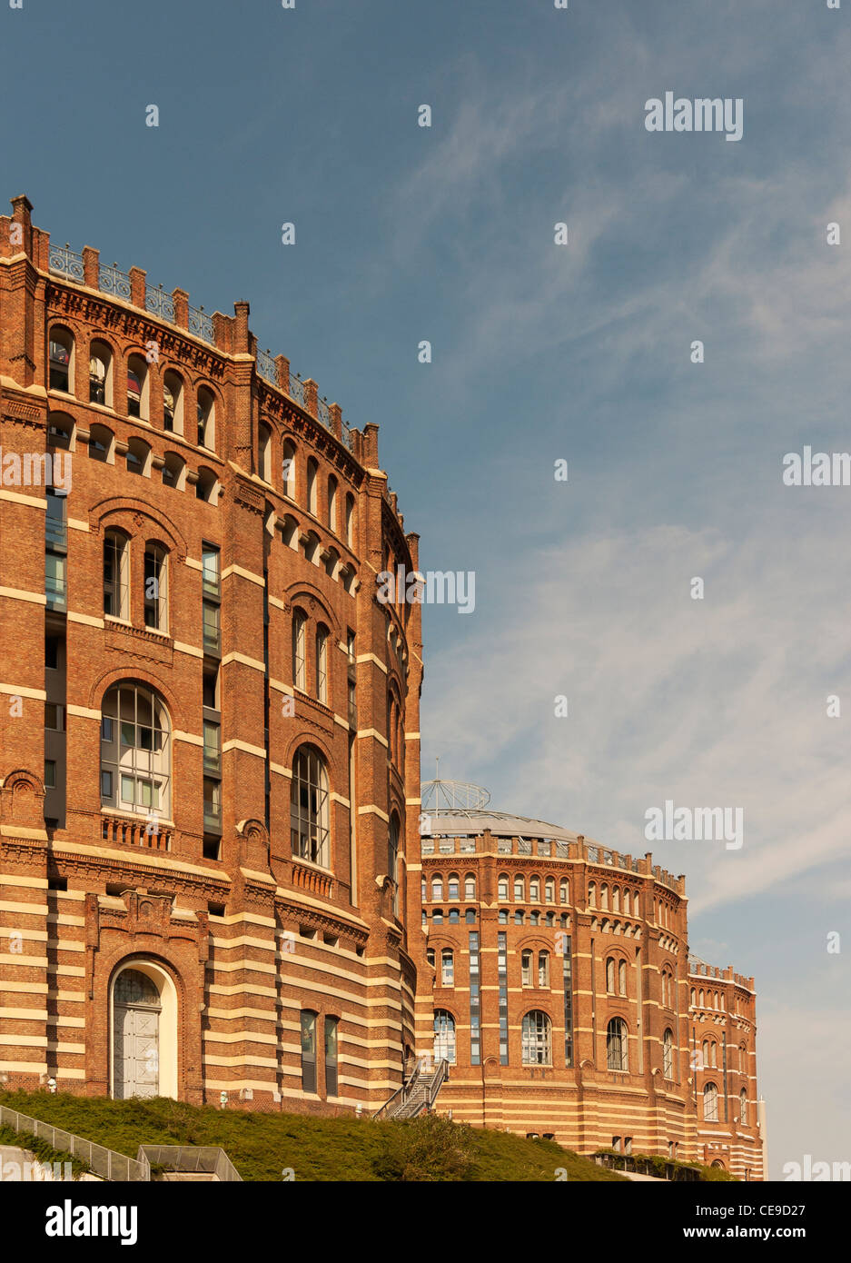 Renovated Gasometer Buildings (Former Gas Tanks) in Simmering, Vienna ...