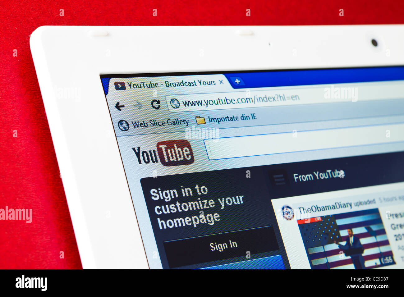 Youtube banner hi-res stock photography and images - Alamy