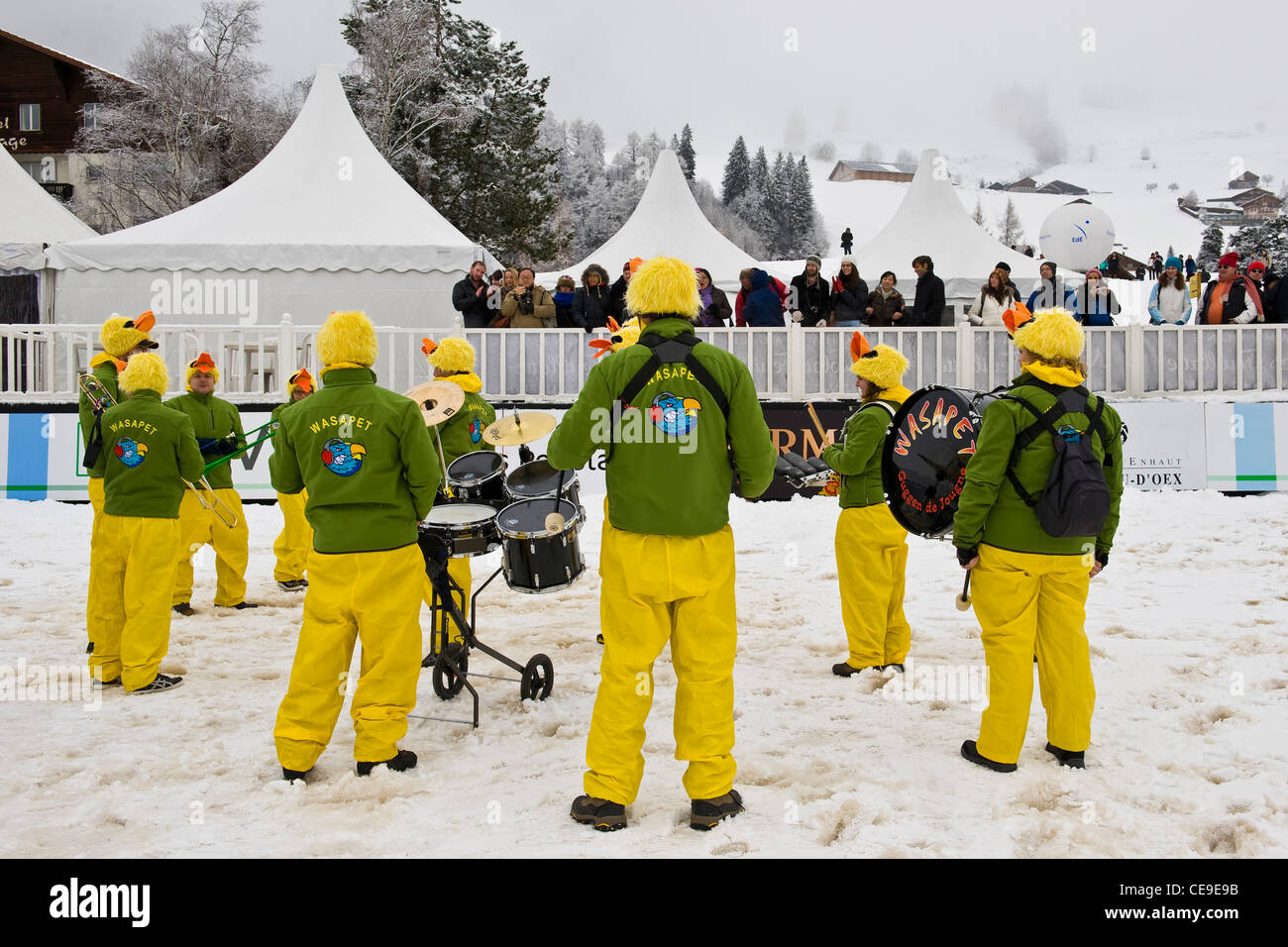 Guggen traditional band, Balloons International Festival, Chateau d'Oex ...
