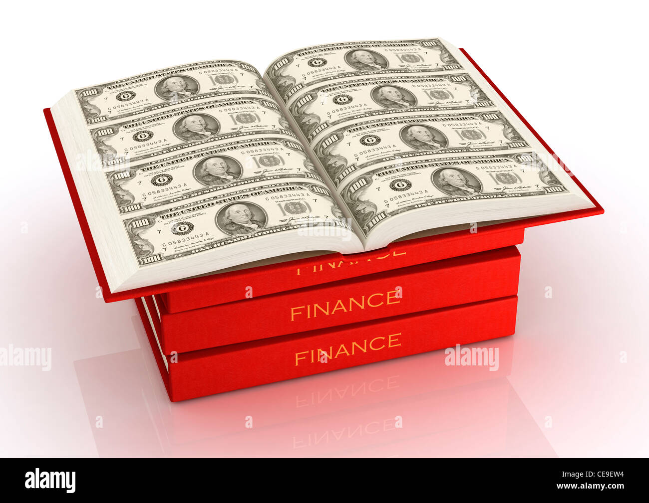 red book with dollar pages Stock Photo - Alamy