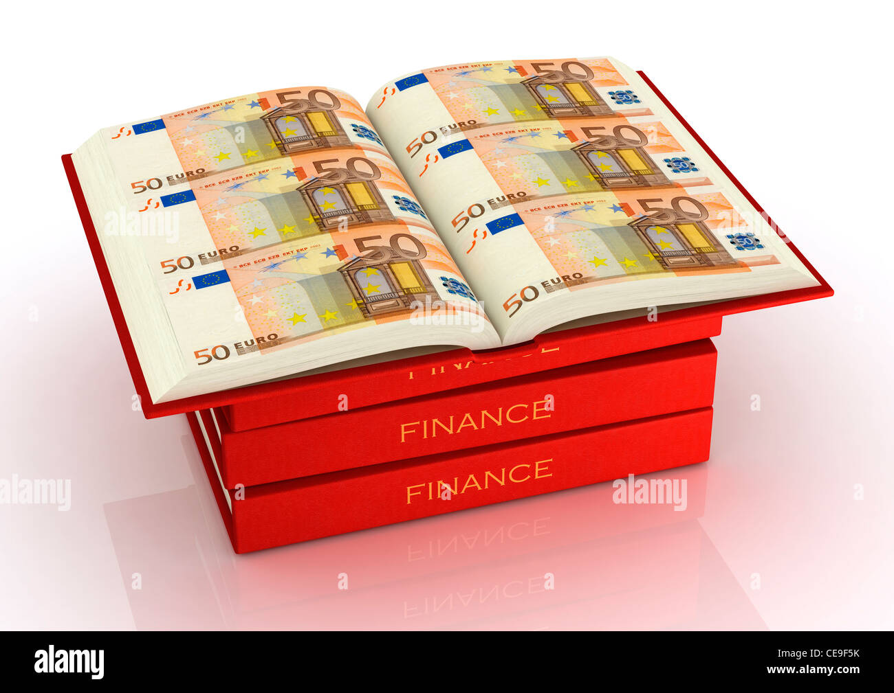 red book euro money pages Stock Photo - Alamy