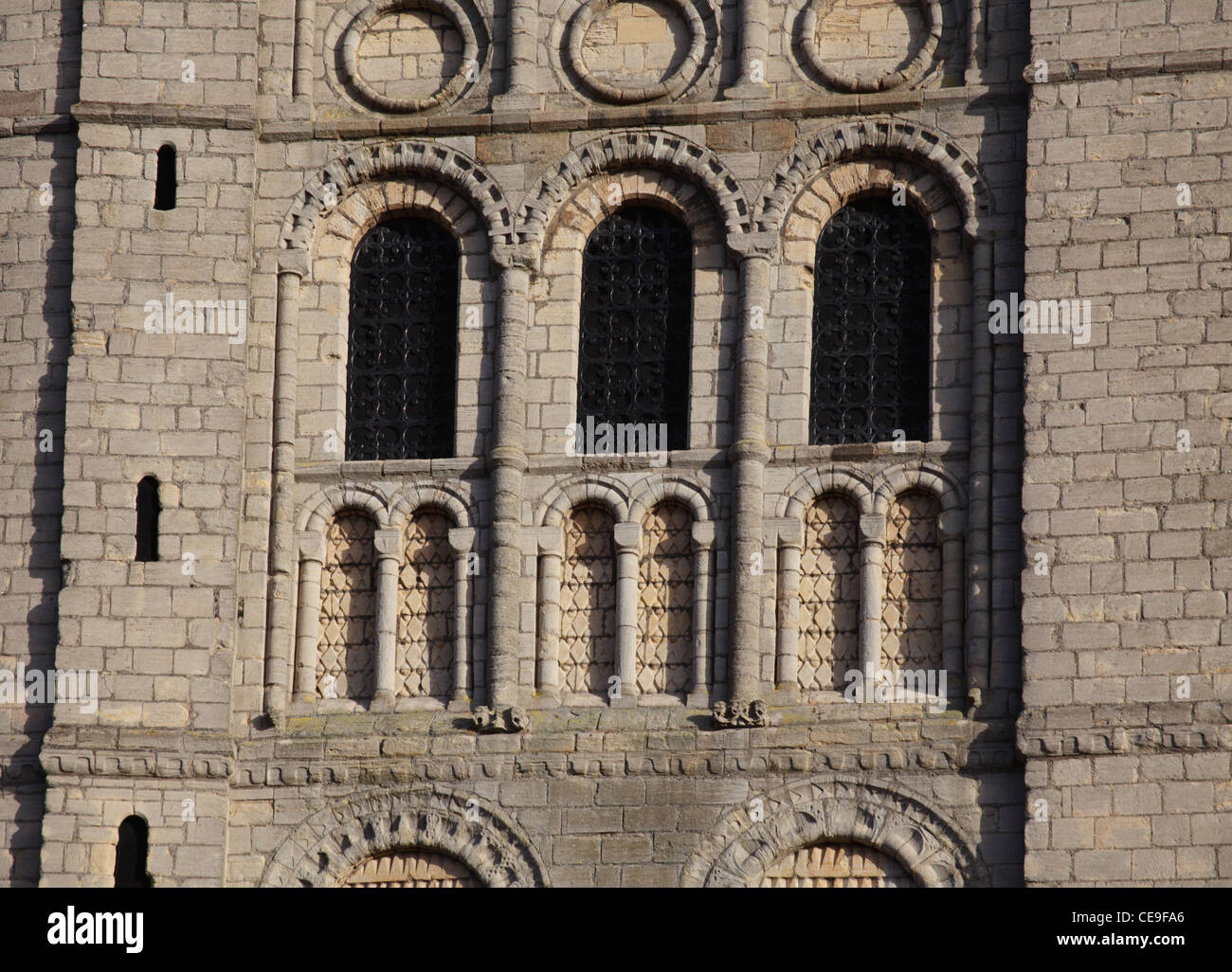The 12th century gateway to the Abbey, built by Anselm, Bury St Edmunds ...