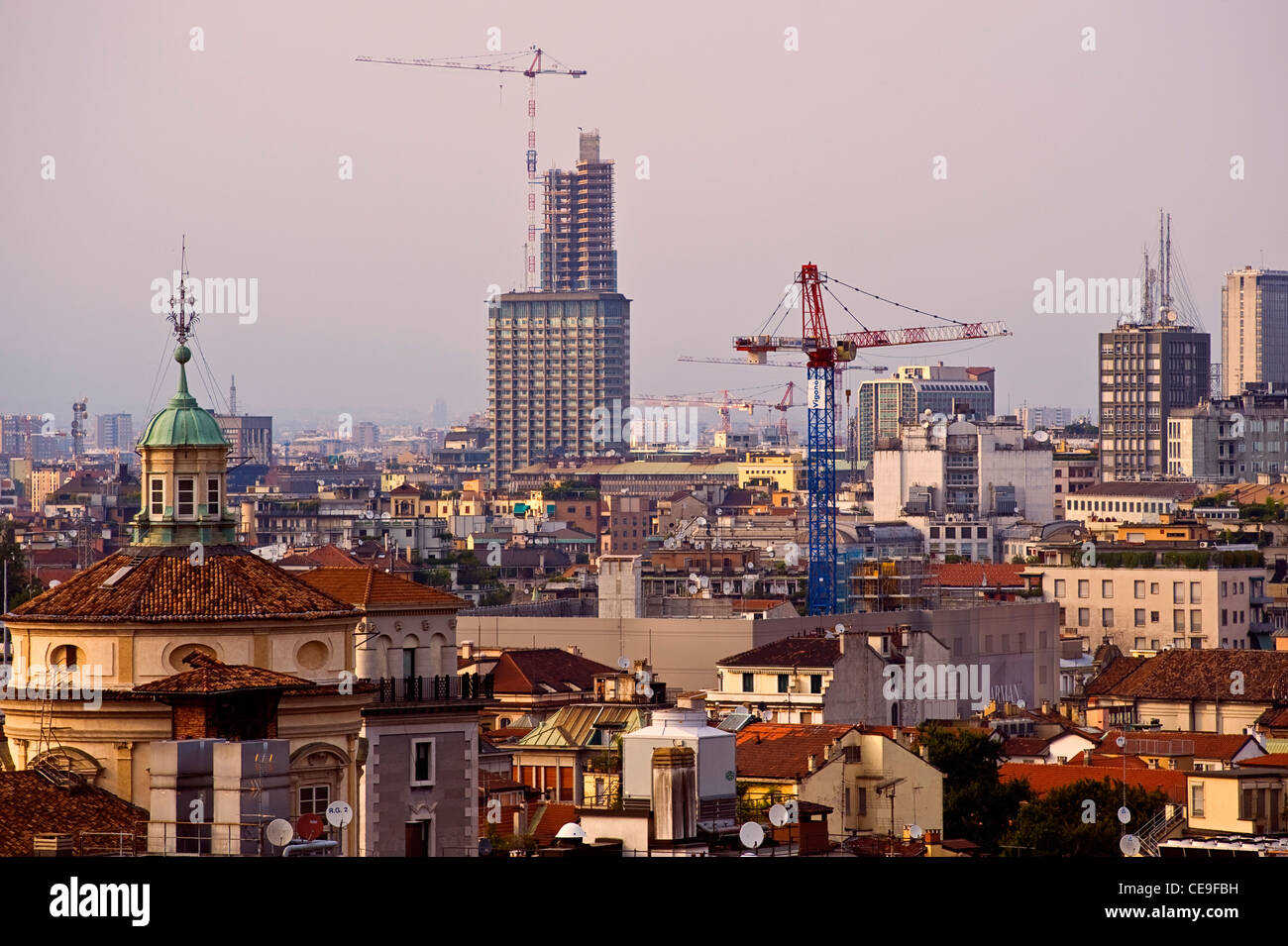 Milan view skyline hi-res stock photography and images - Alamy