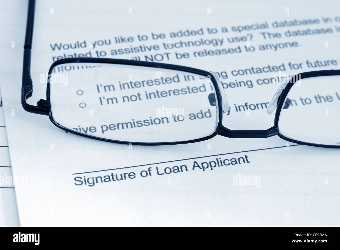 signature of loan applicant Stock Photo - Alamy