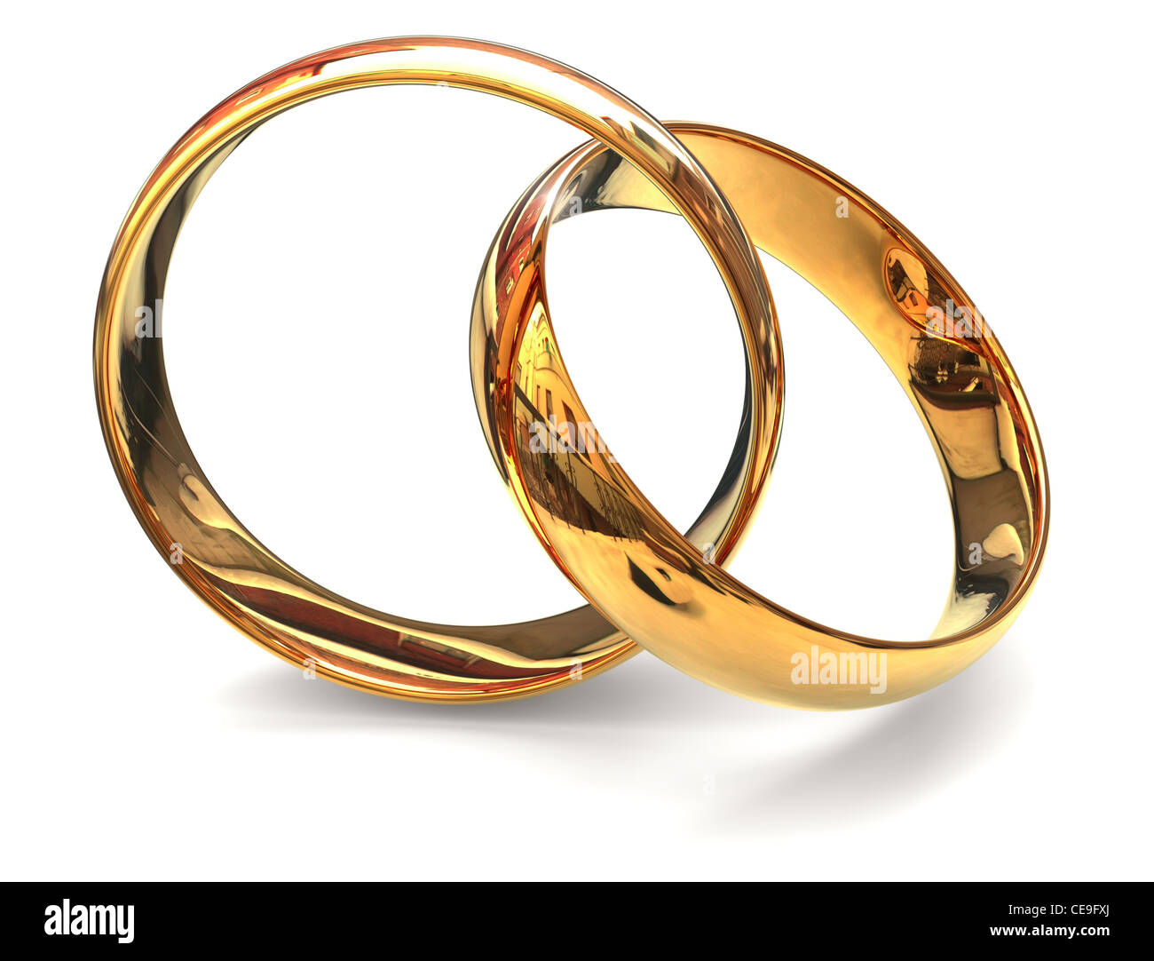 Two golden ring Stock Photo - Alamy