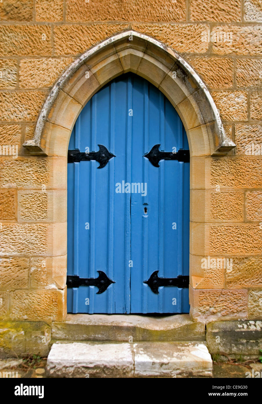 The main entrance doors of Holy Trinity Church, Berrima, New South ...