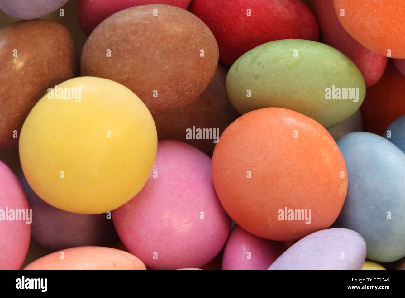 Colour coated chocolate sweets Stock Photo - Alamy