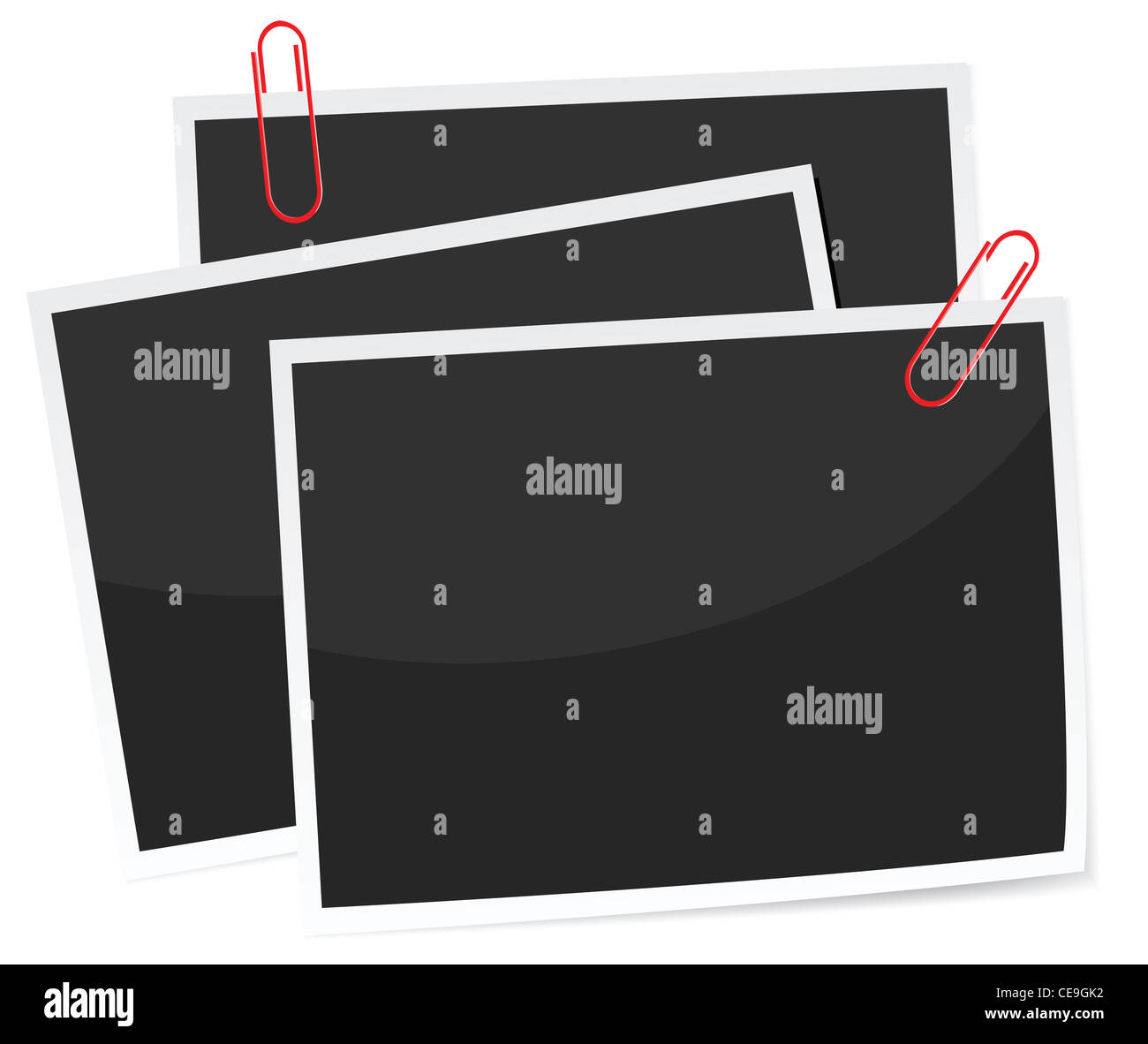 photographs attached by paper clips Stock Photo - Alamy