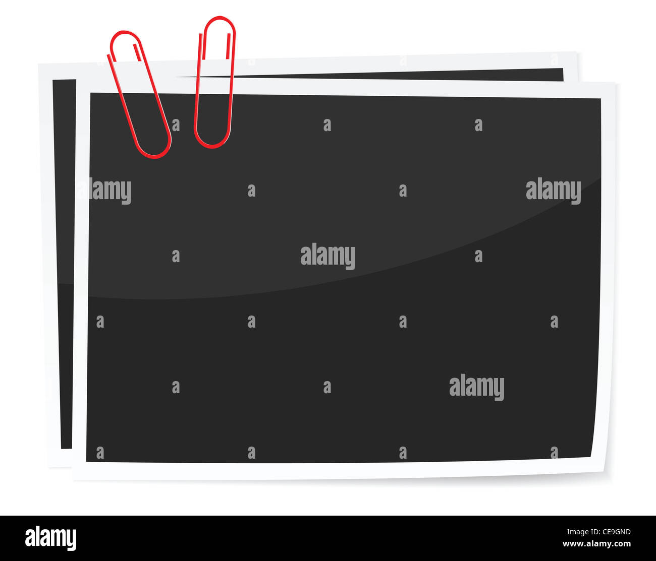 photos attached by paper clips, vector format is available Stock Photo ...