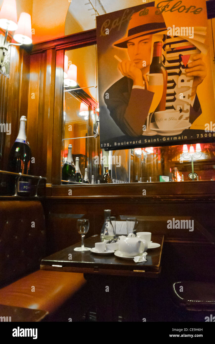 Paris, France, Inside Famous French Bar Restaurant, "La Closerie des ...