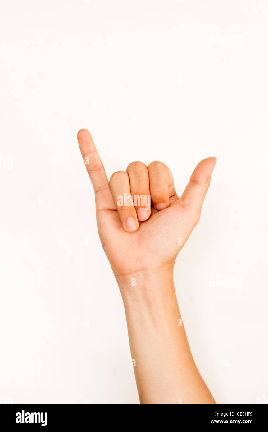 isolated man hand doing hand gesture of numbers counting Stock Photo ...