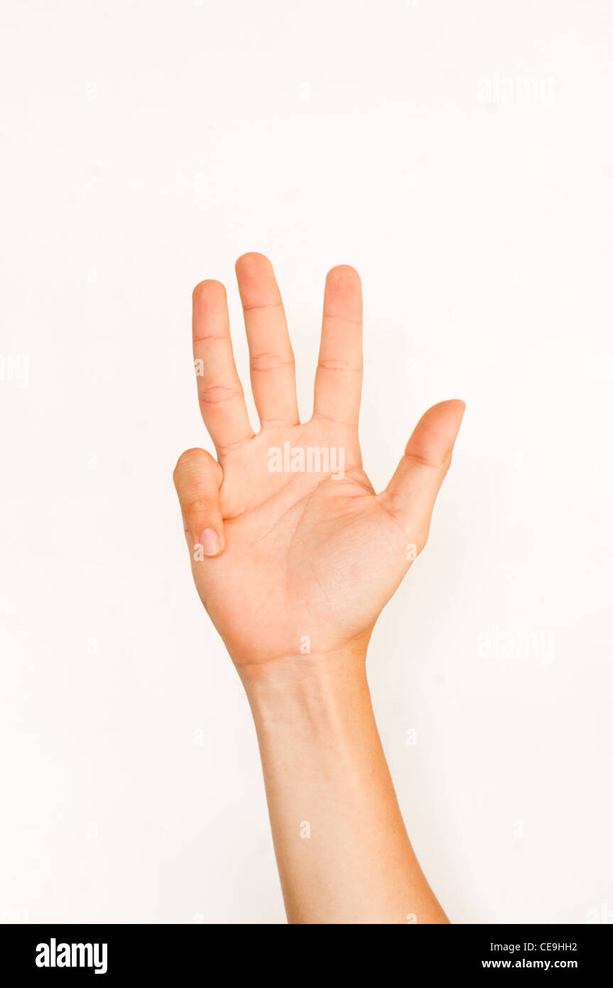 Counting hand countdown gestures hi-res stock photography and images - Alamy