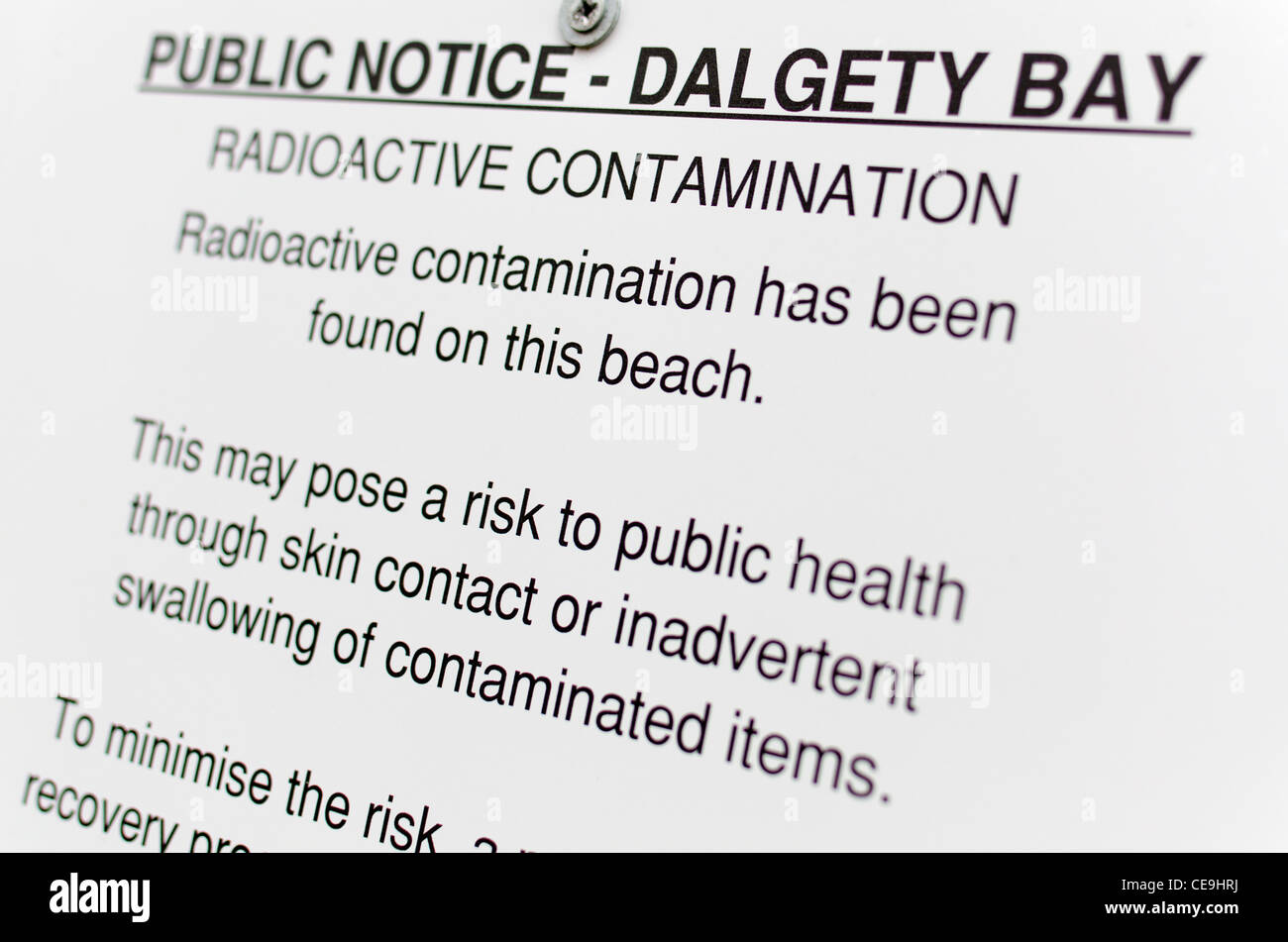 Contaminated land warning sign hi-res stock photography and images - Alamy