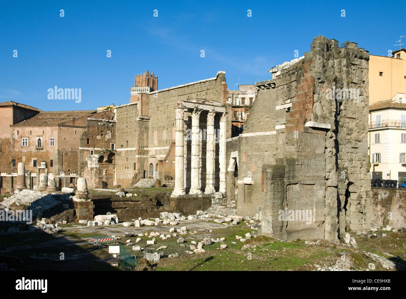 The relics of the Foro di Augusto (Forum of Augustus) in Rome, Italy ...