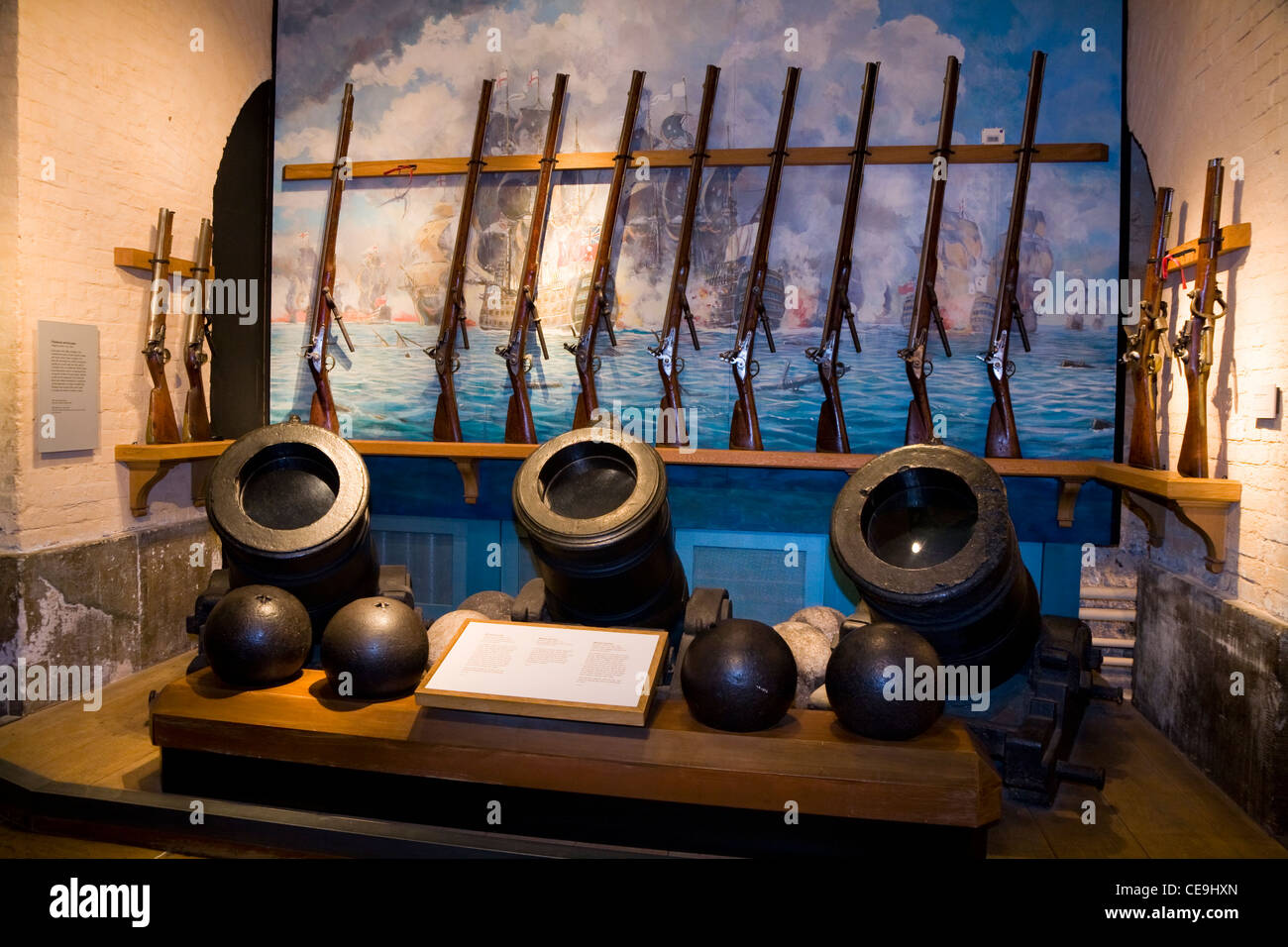The Artillery room (museum display / Royal armouries chamber) inside ...