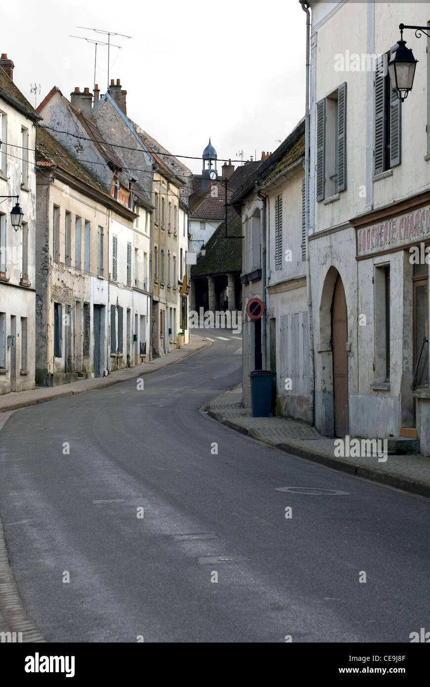 The main street of a tiny village in rural France Stock Photo - Alamy