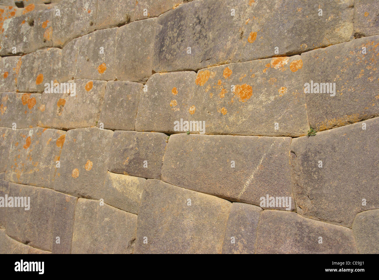 Detail, high quality of Inca stone wall,Ollantaytambo, Peru, South ...