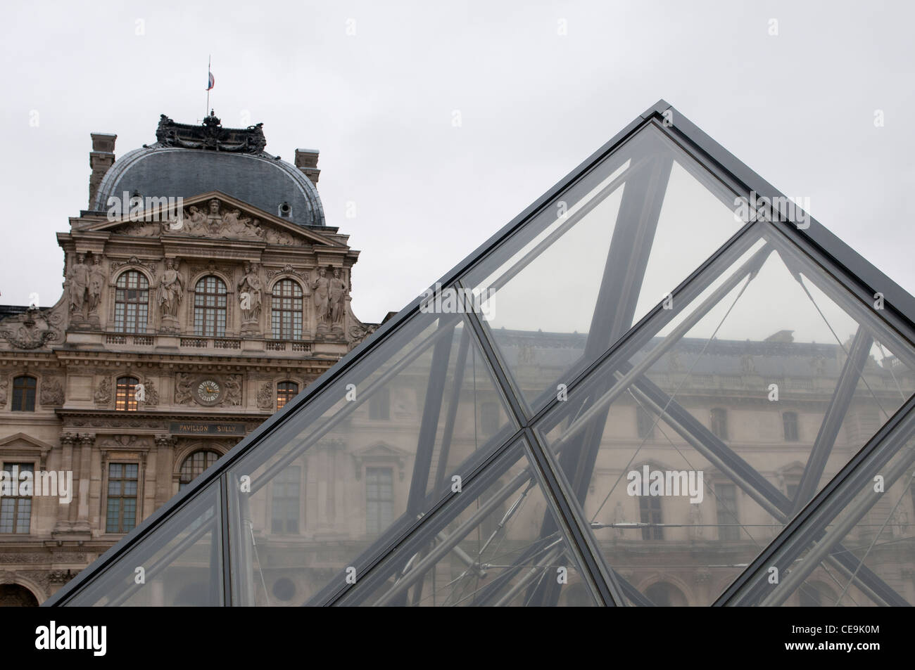 Louvre museum and pyramids hi-res stock photography and images - Alamy