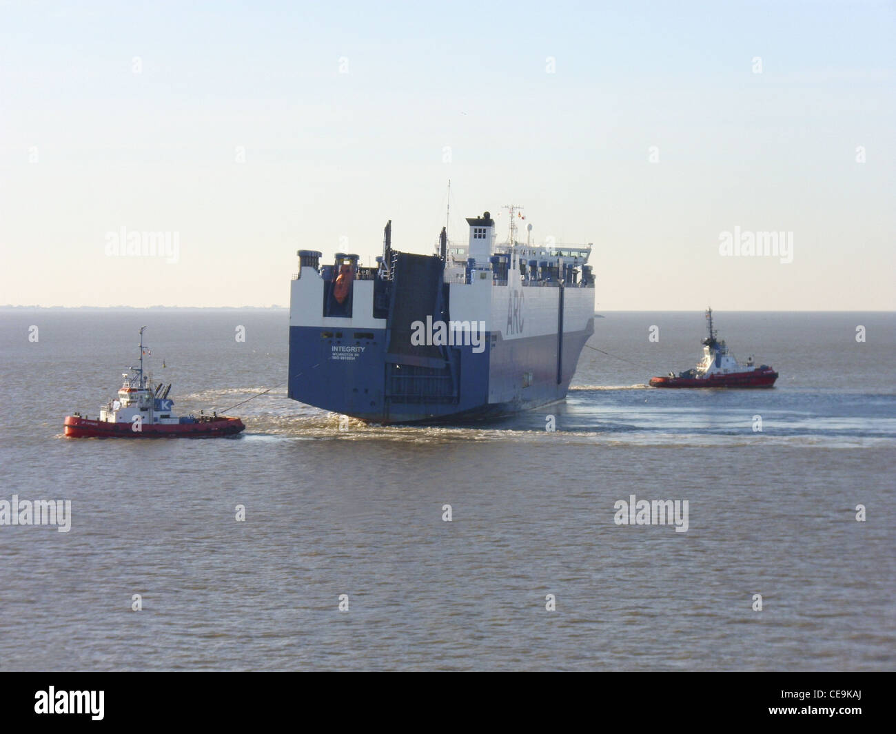 The Integrity car carrier boat is a vessel designed to transport ...