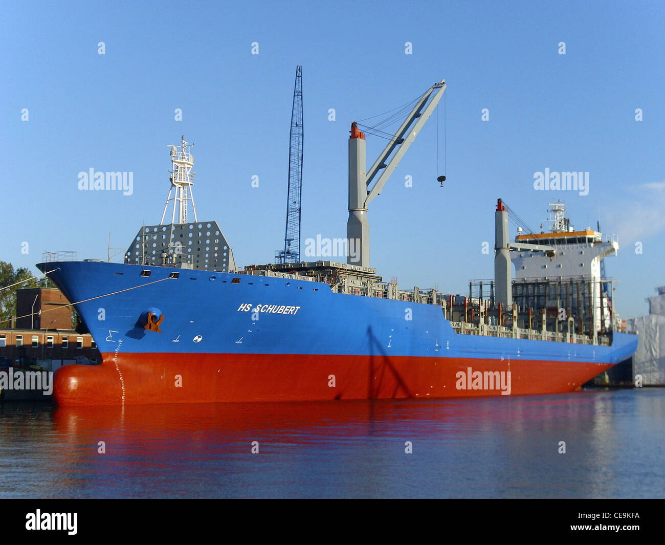 The container ship HS Schubert is seen here transporting goods via sea ...