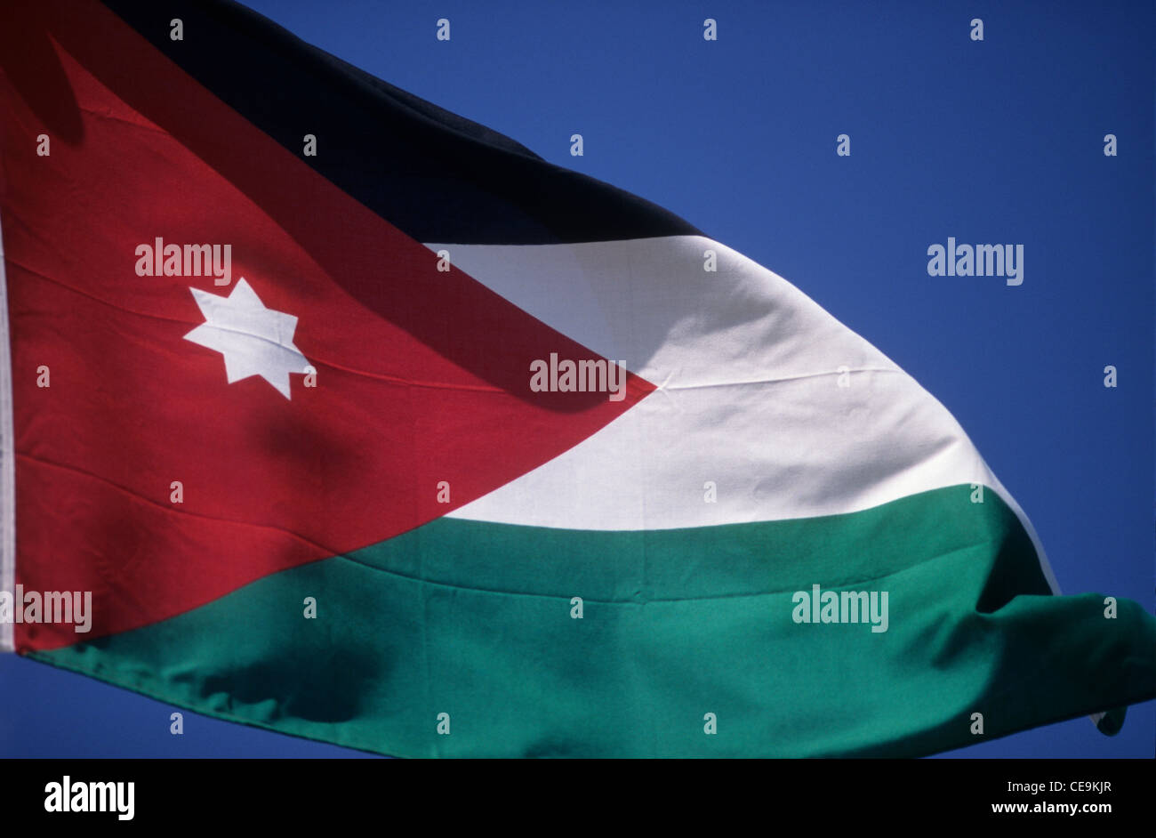 National flag of Jordan Stock Photo - Alamy