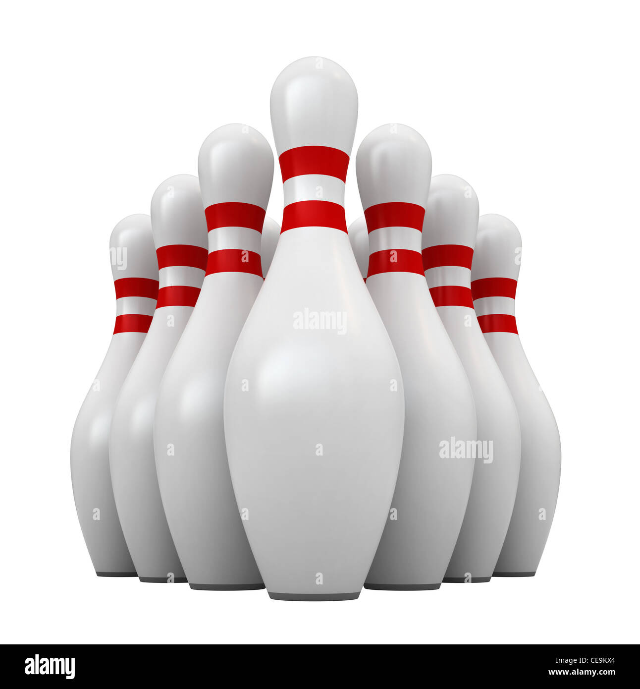 3d render of bowling pins isolated over white background Stock Photo ...