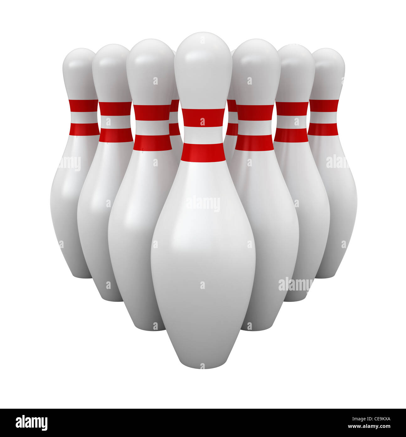 3d render of bowling pins isolated over white background Stock Photo ...