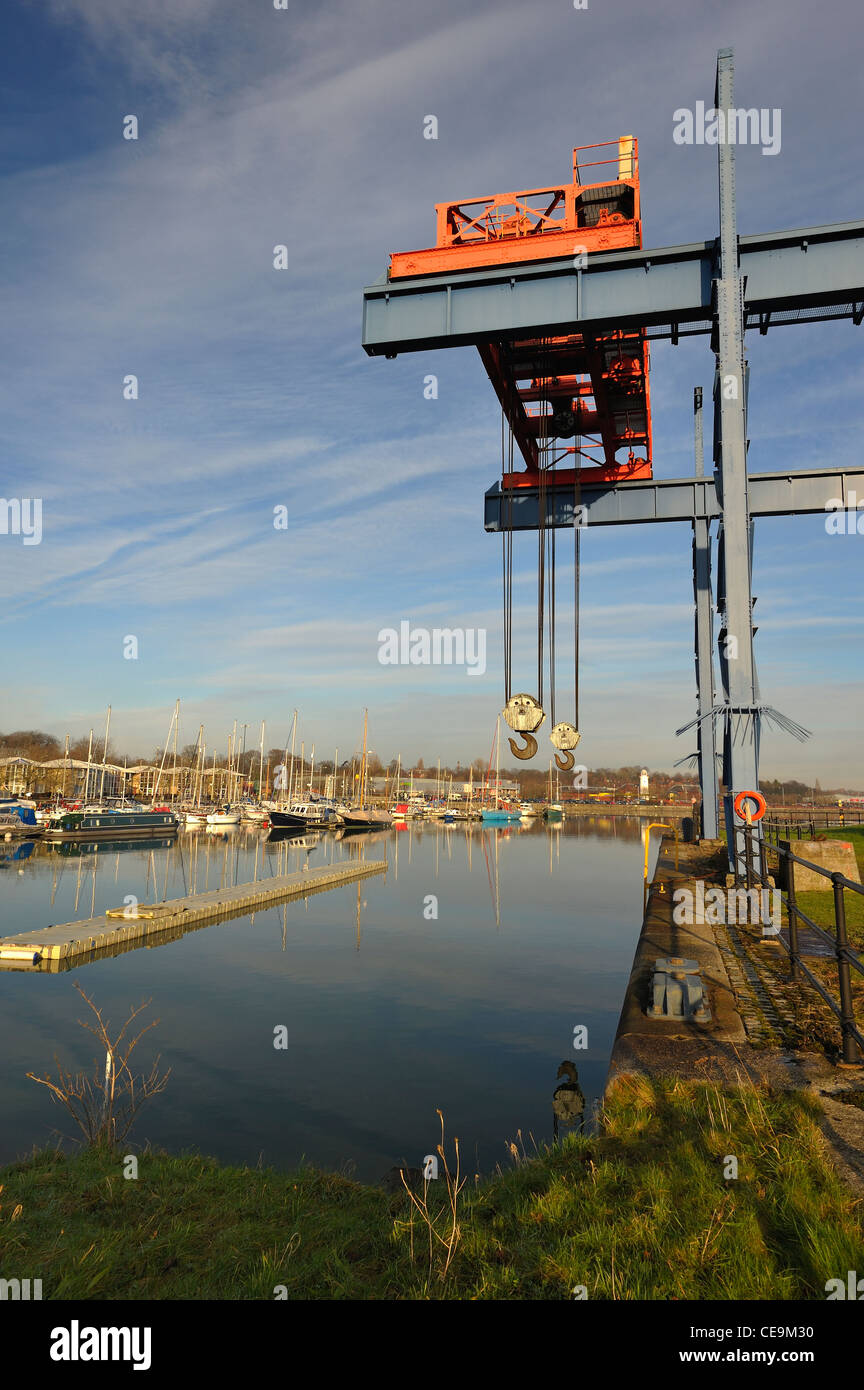 A crane on Preston dock, preserved from the days when Preston was a ...