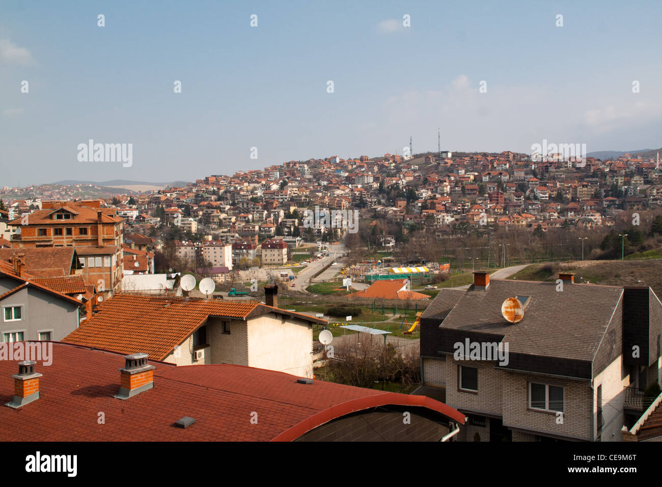 View over the city of Pristina in Kosovo Stock Photo - Alamy
