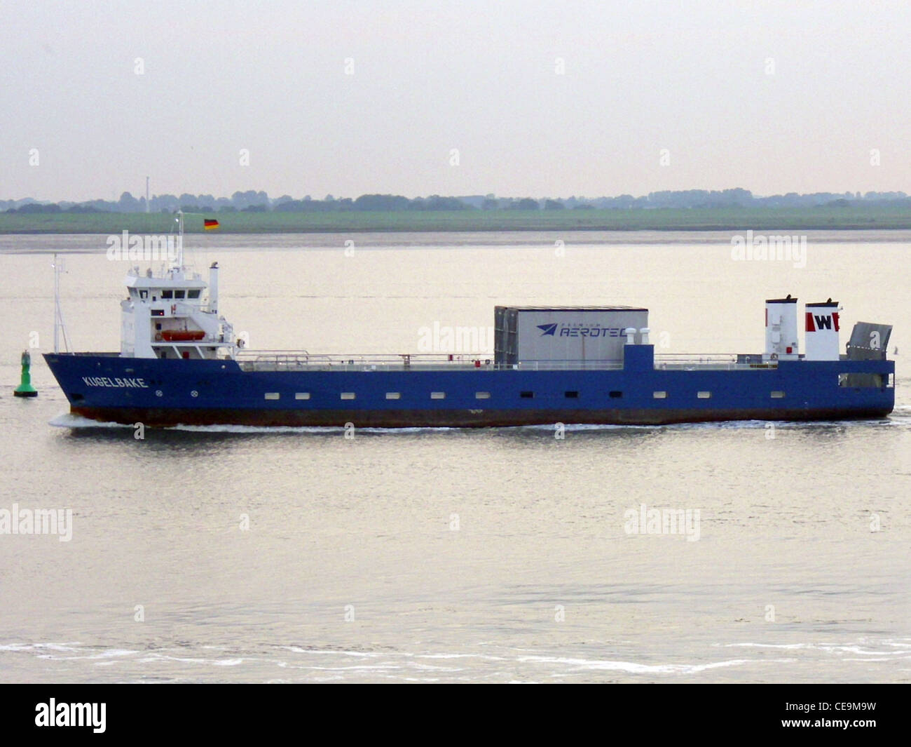 The RoRo (Roll-on/Roll-off) ship Kugelbake is designed for transporting ...