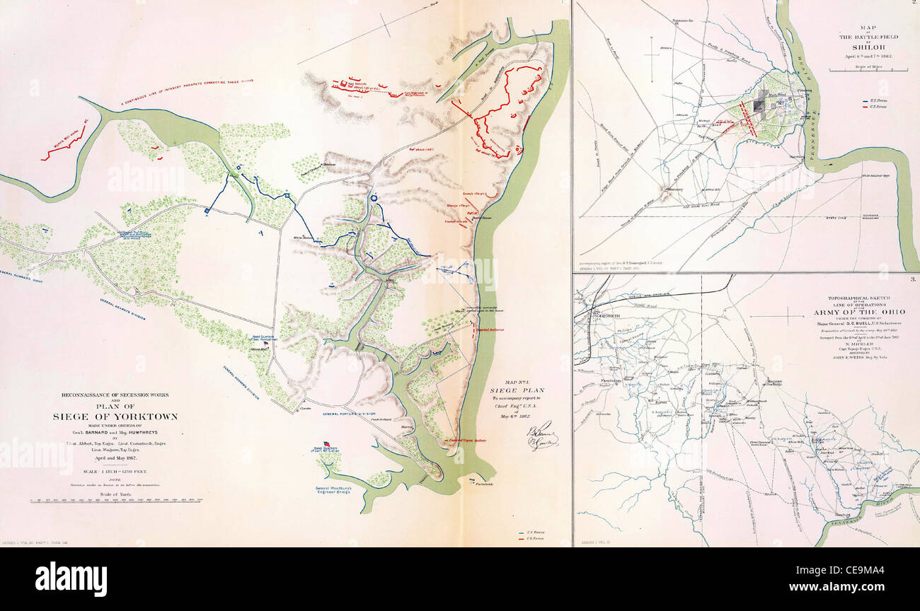 Battle of yorktown map hi-res stock photography and images - Alamy