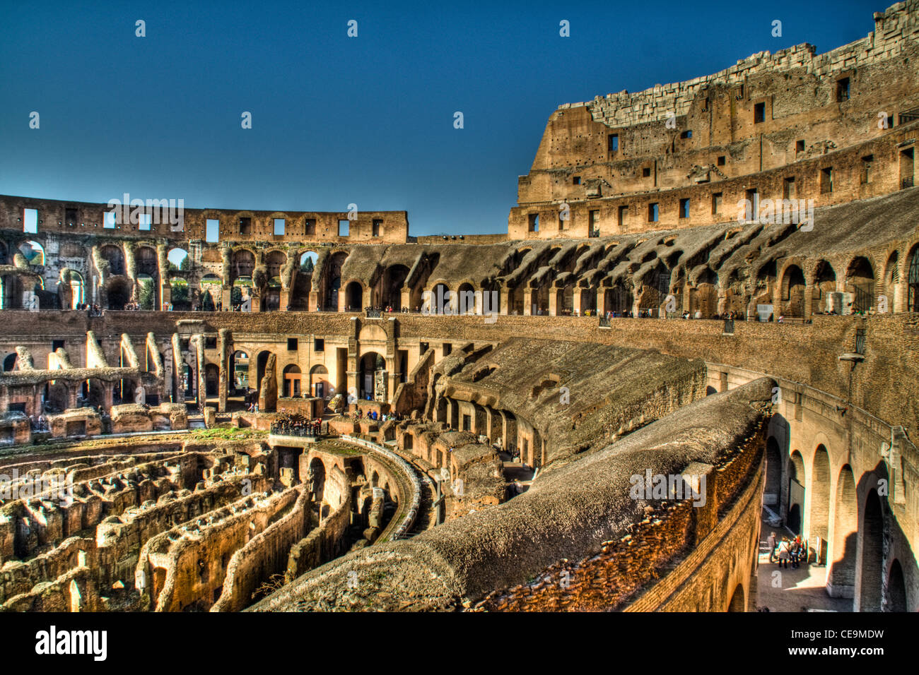 View from inside of the Colosseum in Rome, Italy Stock Photo - Alamy