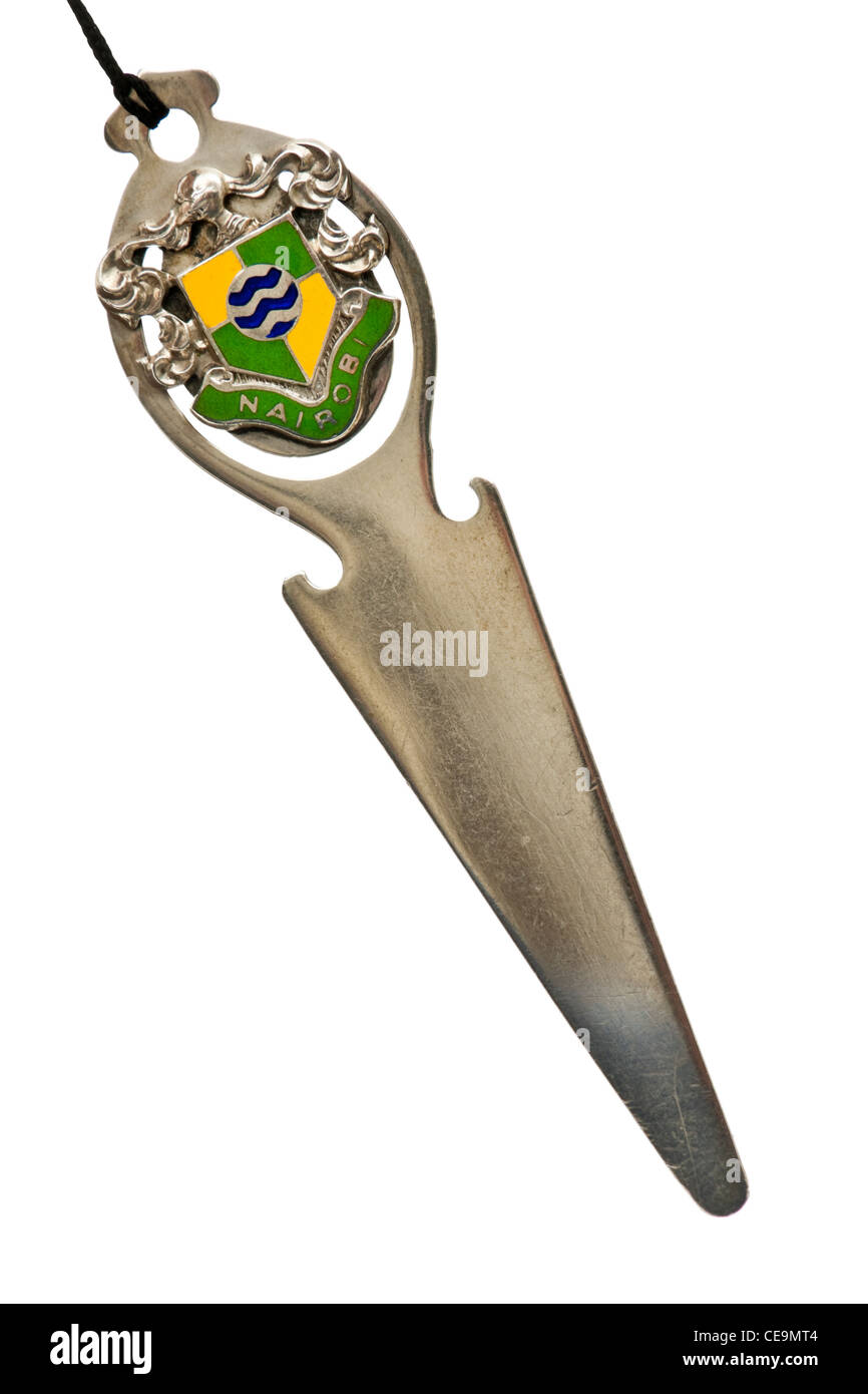 Rare 1952 Sterling Silver bookmark bearing the enamel crest of British ...