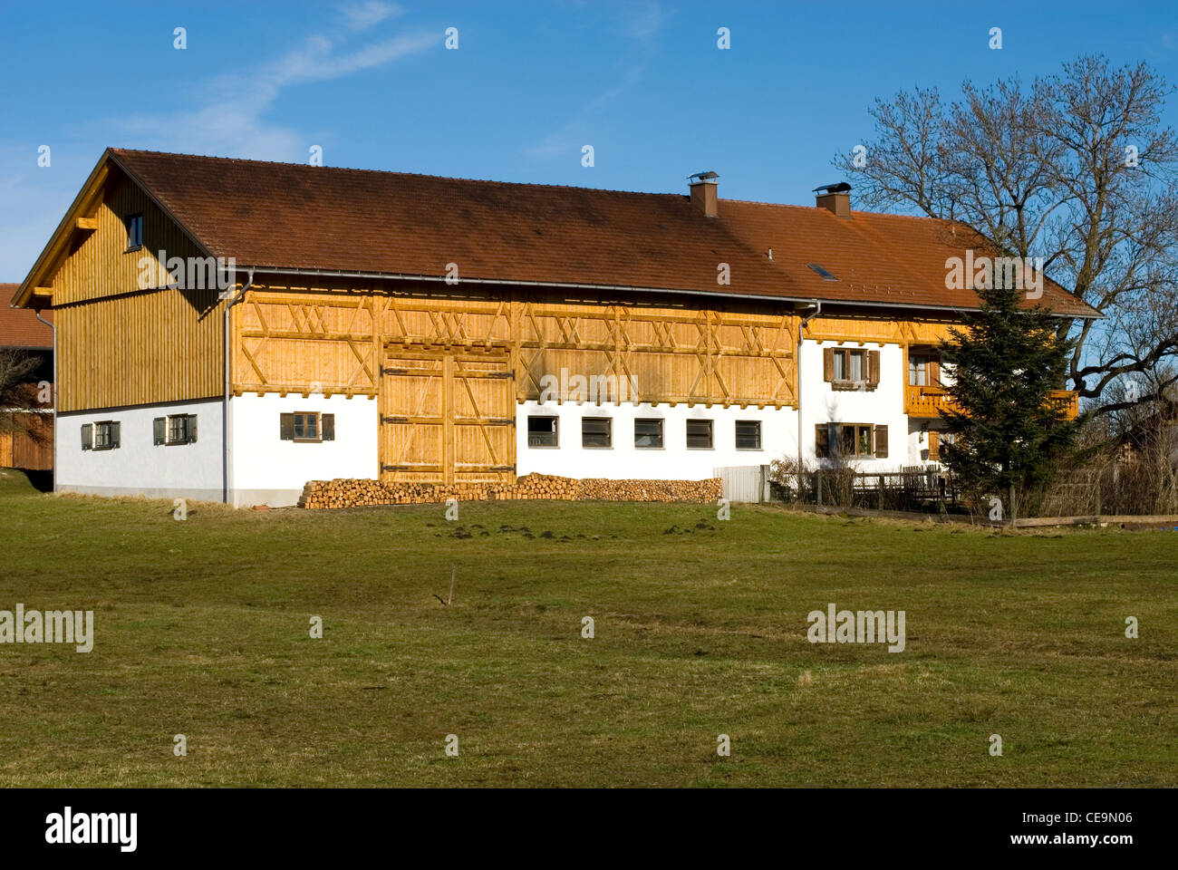 A farm building on a farm in Bavaria, Germany Stock Photo - Alamy