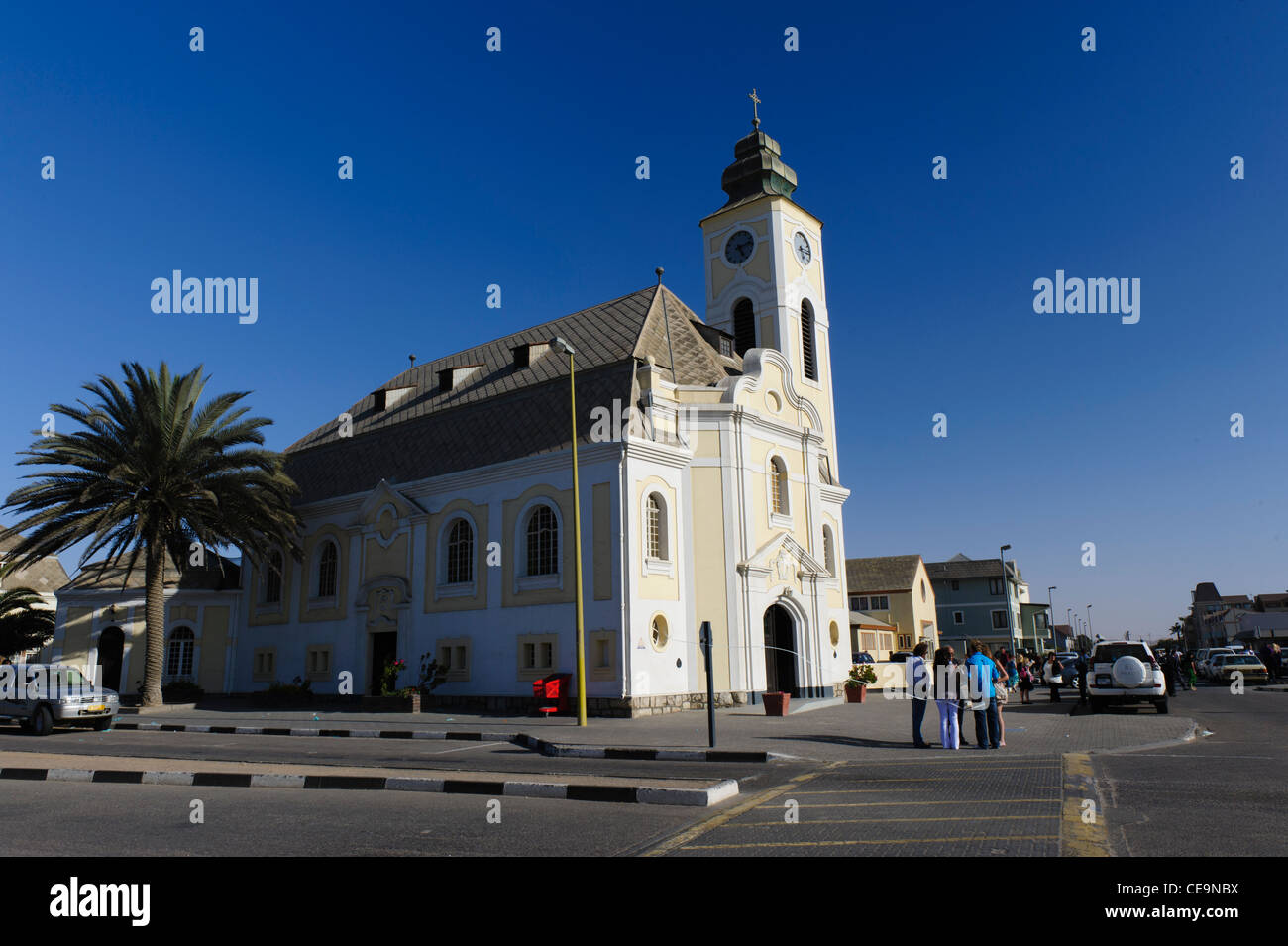 The Evangelical Lutheran Church in Swakopmund, Namibia Stock Photo - Alamy