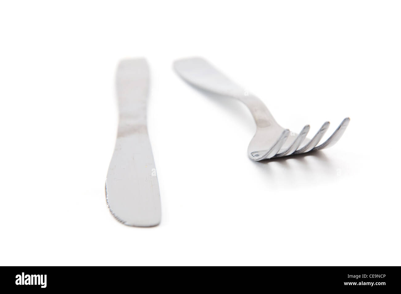 Fork on table reflection Cut Out Stock Images & Pictures - Alamy